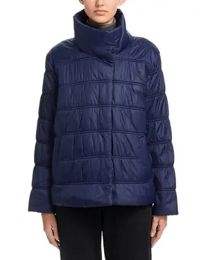 Eileen Fisher High Collar Puffer Coat