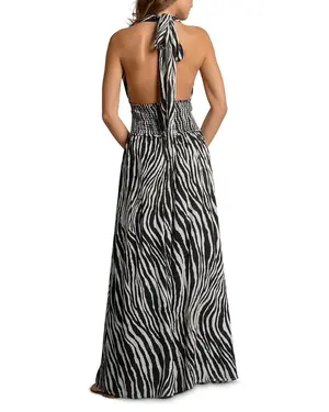 Elan Smocked Halter Maxi Dress