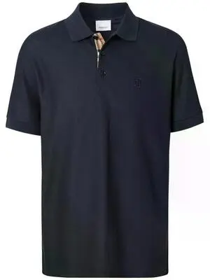 Burberry Logo-embroidered Polo Shirt - Blue