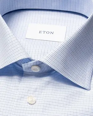 Eton Slim Fit Button Front Twill Shirt