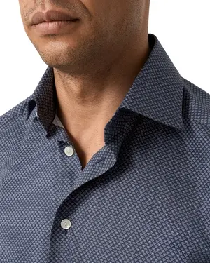 Eton Slim Fit Button Front Twill Shirt