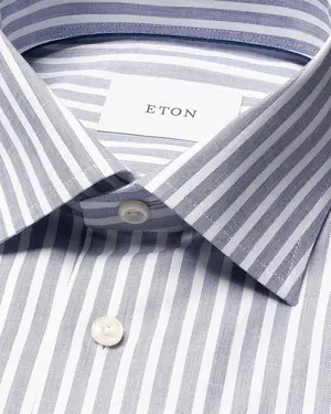 Eton Contemporary Fit Button Front Twill Shirt