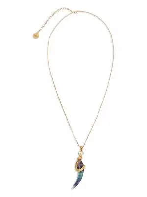 Roberto Cavalli Stone Pendant Necklace - Gold