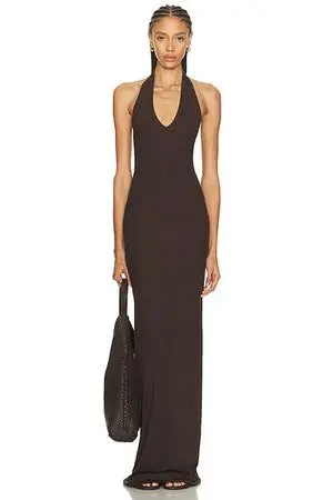 Eterne Halter Maxi Dress