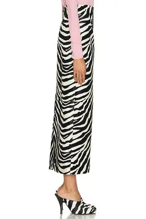 Khaite Loxley Print Calf Hair Skirt