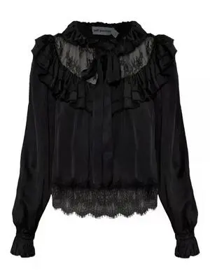 SELF-PORTRAIT Lace Ruffled Blouse