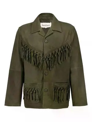 BAZISZT Fringe-detail Leather Jacket
