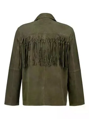 BAZISZT Fringe-detail Leather Jacket