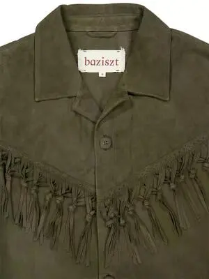 BAZISZT Fringe-detail Leather Jacket