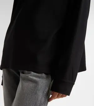 Khaite Faithful Silk Jersey Polo Sweater - Black
