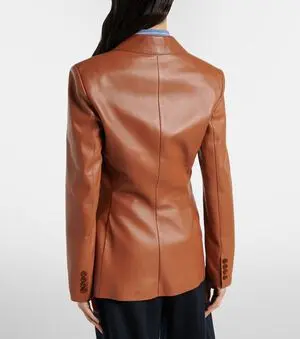 Ralph Lauren Parker Leather Blazer - Brown