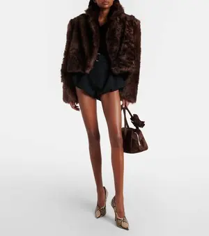 Magda Butrym Cropped Shearling Jacket