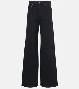 Khaite Dane High-rise Wide-leg Jeans - Blue
