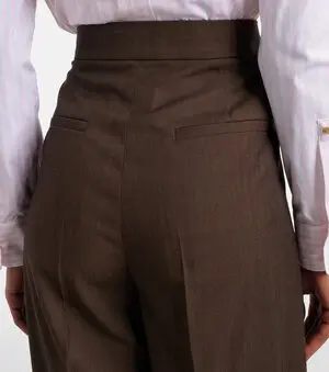 Max Mara Quorum Wide-leg Virgin Wool Pants - Brown