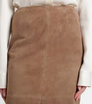 ROTATE BY BIRGER CHRISTENSEN Suede Pencil Skirt