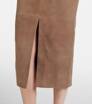 ROTATE BY BIRGER CHRISTENSEN Suede Pencil Skirt