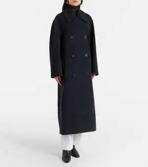 TOTEME Shield Double-breasted Wool-blend Coat - Grey