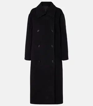 TOTEME Shield Double-breasted Wool-blend Coat - Grey