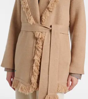 Alanui Fringed Cashmere-cotton Cardigan - Beige