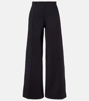 Max Mara Nigella Wide-leg Jersey Pants - Black