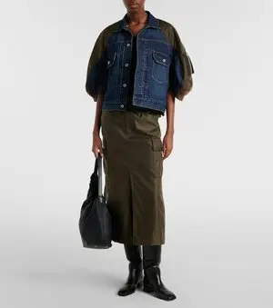 Sacai Pleated Midi Skirt