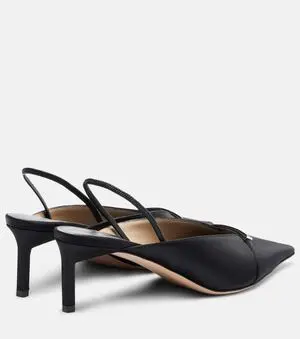 TOM FORD T Icon 55 Satin Slingback Pumps - Black