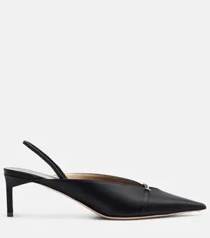 TOM FORD T Icon 55 Satin Slingback Pumps - Black