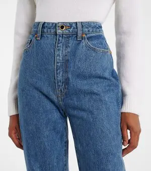 Khaite Danielle High-rise Straight Jeans - Blue