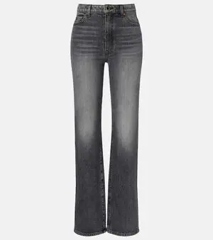 Khaite Danielle High-rise Straight Jeans - Grey