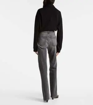 Khaite Danielle High-rise Straight Jeans - Grey