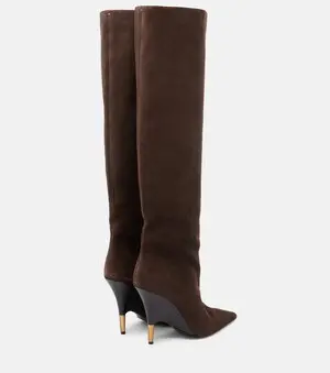 Khaite Bella 100 Suede Knee-high Boots - Brown