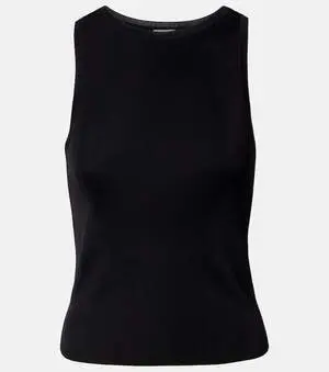 Saint Laurent Ribbed-knit Jersey Tank Top