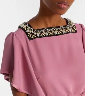 Valentino Garavani Cady Couture Embellished Belted Gown