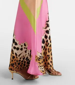 Roberto Cavalli Printed Silk Slip Dress - Multicoloured