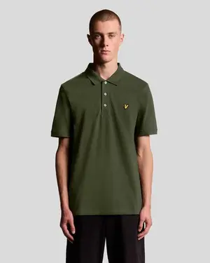 LYLE & SCOTT Plain Polo Shirt - Olive