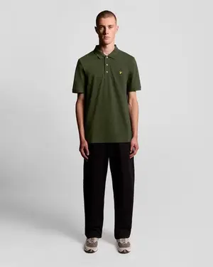 LYLE & SCOTT Plain Polo Shirt - Olive
