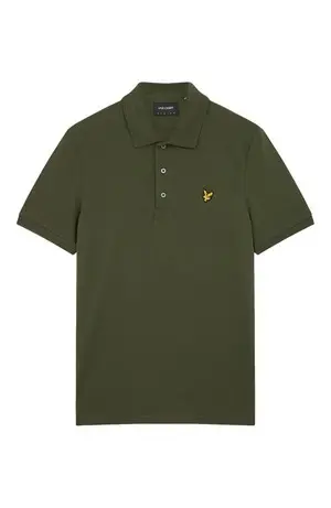 LYLE & SCOTT Plain Polo Shirt - Olive