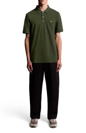 LYLE & SCOTT Plain Polo Shirt - Olive