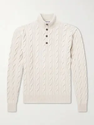 Ralph Lauren Purple Label Cable-knit Cashmere Sweater - Neutrals