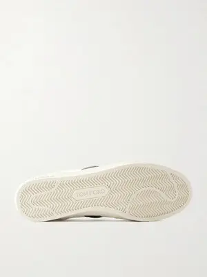 TOM FORD Blake Suede-trimmed Leather Sneakers - White