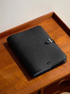 Dunhill Century Logo-debossed Full-grain Leather Notebook - Black
