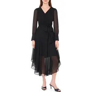 Halogen Tie Waist Long Sleeve Maxi Dress
