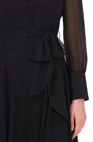 Halogen Tie Waist Long Sleeve Maxi Dress
