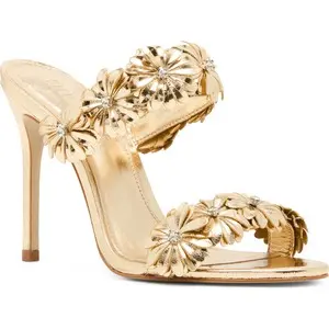 Steve Madden Sunshine Crystal Flower Stiletto Sandals