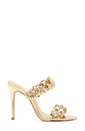 Steve Madden Sunshine Crystal Flower Stiletto Sandals