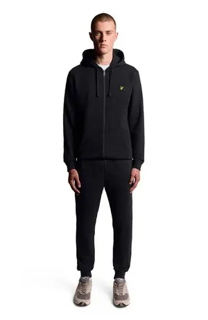 LYLE & SCOTT Cotton Zip Through Hoodie - Jet Black