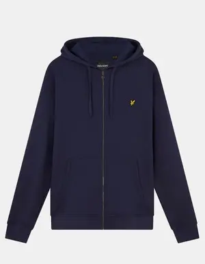 LYLE & SCOTT Cotton Zip Through Hoodie - Navy