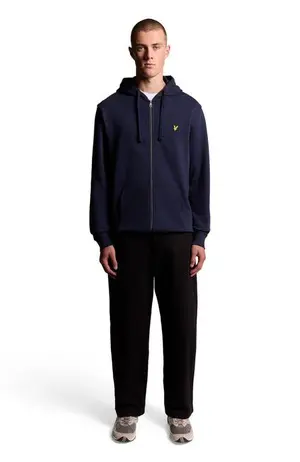 LYLE & SCOTT Cotton Zip Through Hoodie - Navy