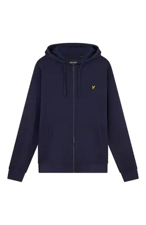 LYLE & SCOTT Cotton Zip Through Hoodie - Navy