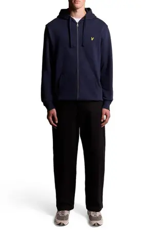 LYLE & SCOTT Cotton Zip Through Hoodie - Navy